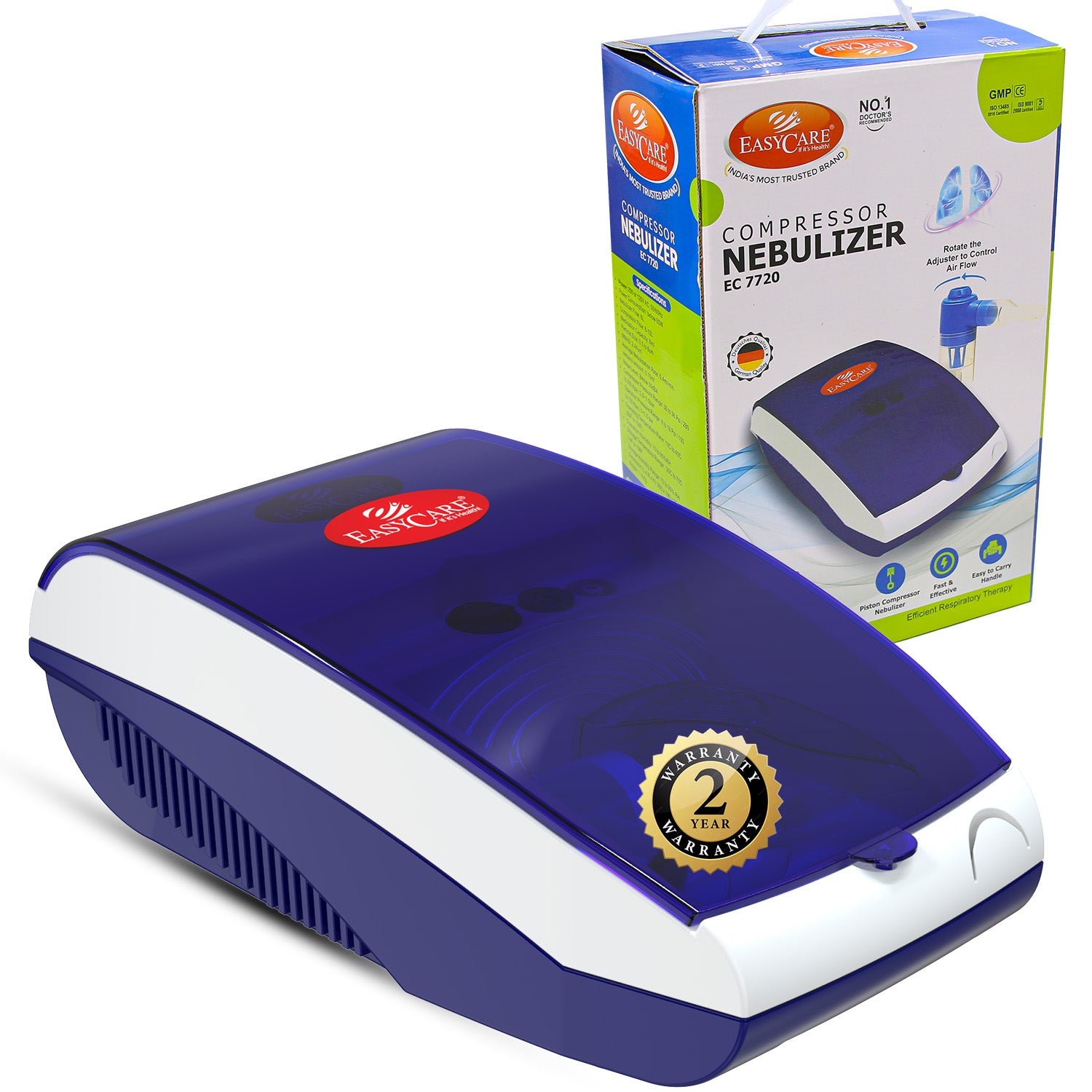 EASYCARE Nebulizer Machine | Portable Compartment Compressor Nebulizer ...